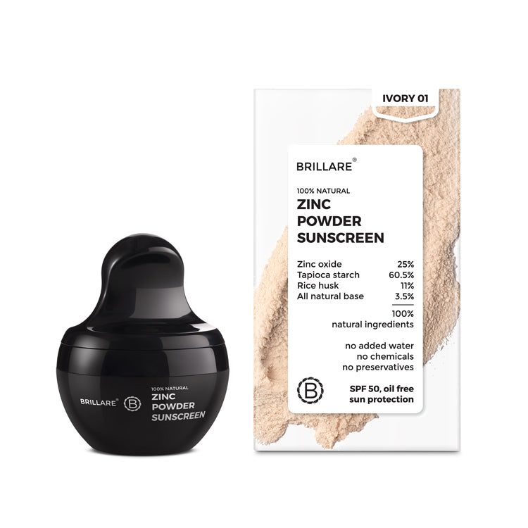 Zinc Powder Sunscreen | Ivory-01 Shade | Broad Spectrum UV Protection ...