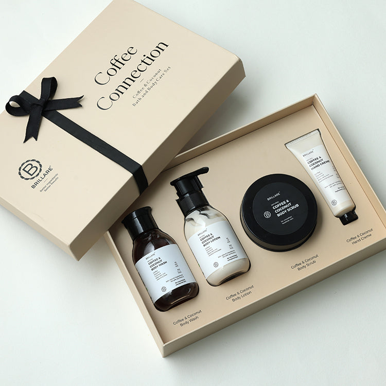 Coffee Body Care Gift Set | Premium Coffee Bath Gift Hamper | Brillare ...
