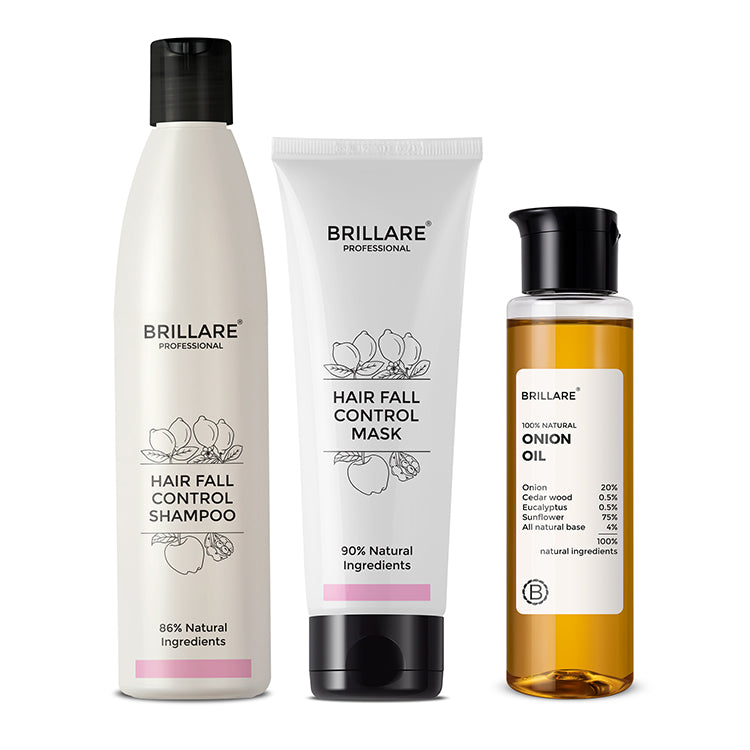 Brillare Hair Fall Control Kit | Shampoo, Conditioner & Hair Oil ...