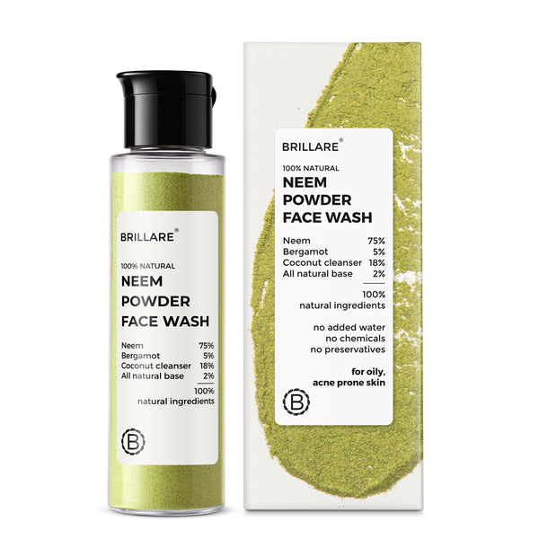 Neem Powder Face Wash For Acne Prone Skin, 30g | Brillare